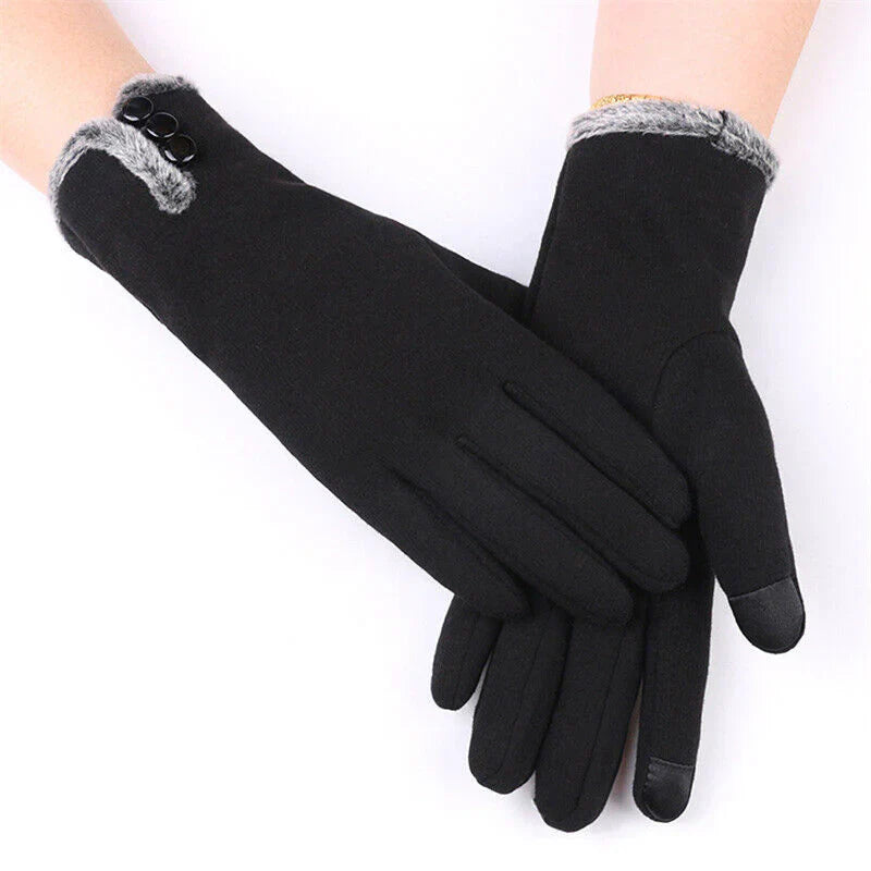 Touchscreen Gloves | Women Solid Stylish Versatile Warm Comfy – No ...